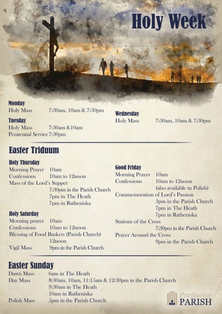 Holy Week Schedule 2022 - Portlaoise Parish